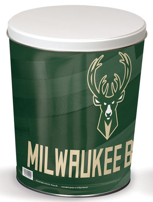 Milwaukee Bucks 3-Flavor Gourmet Popcorn Tin (3-Gallon) – Popcorn Fix